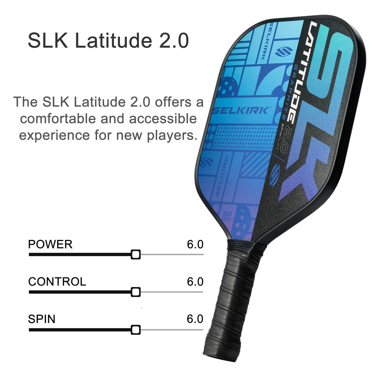 SLK Latitude 2.0 Pickleball Paddle by Selkirk - Pickleball online